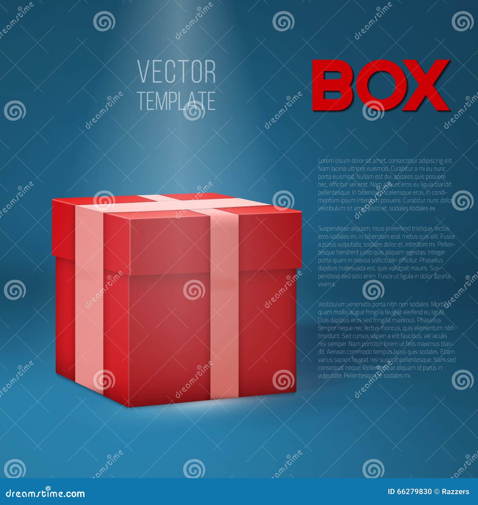 Realistic 3D Vector Present Gift Box on Stage Light. Birthday Ve Stock ...