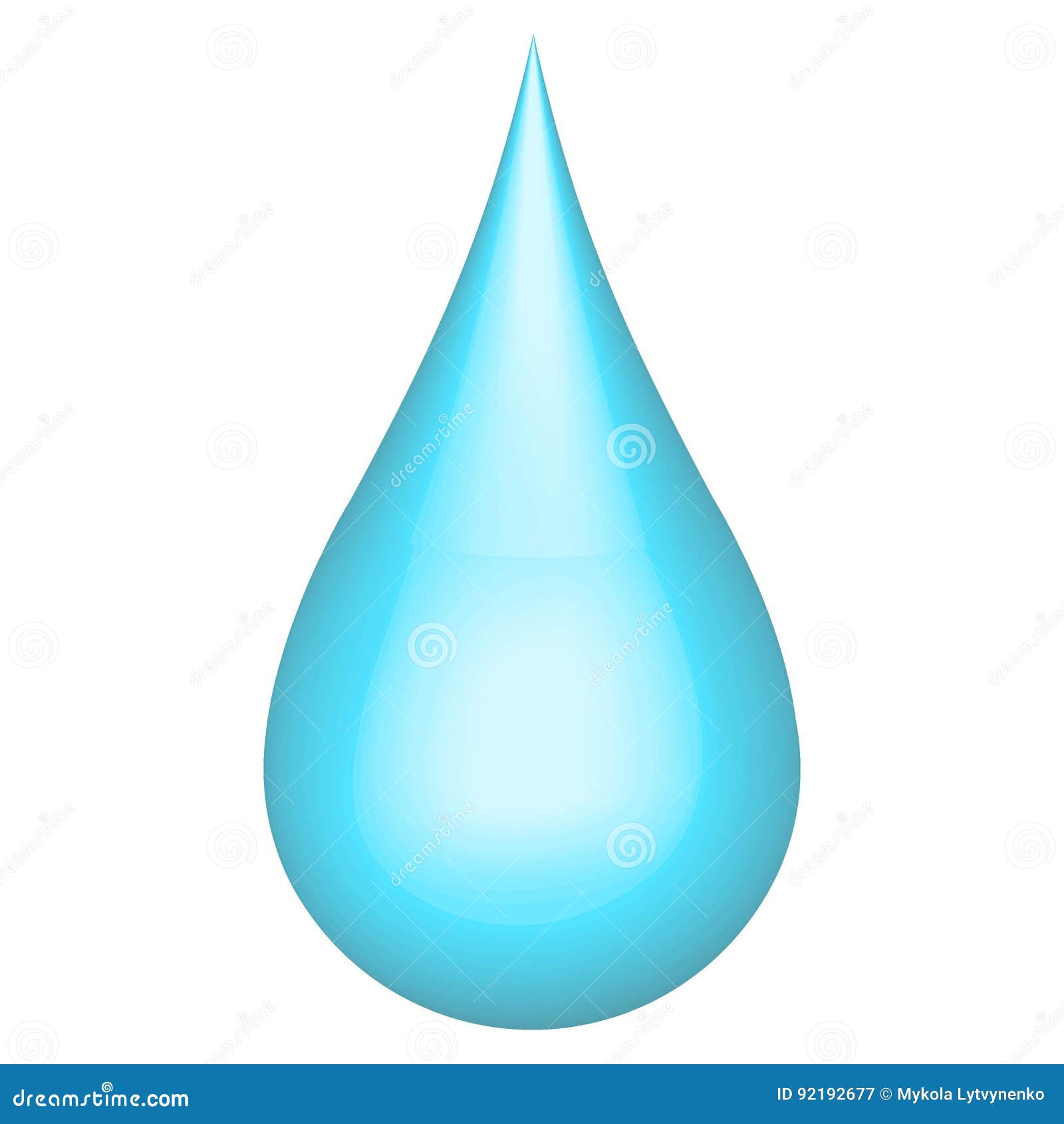 Realistic 3D Water Drop H2o, Vector Ecology Concept Stock Vector ...