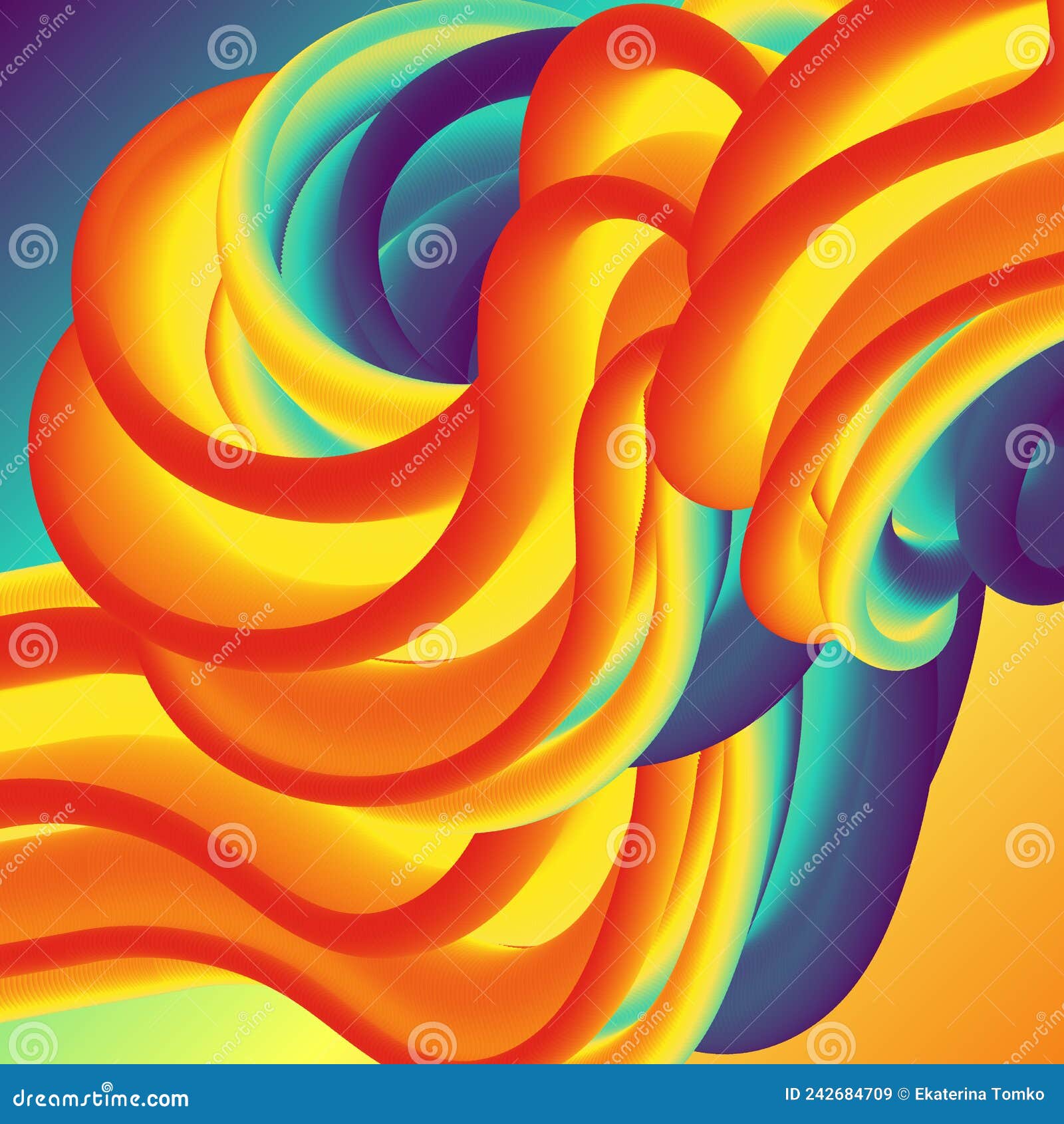 Realistic 3d Wave. Abstract Vector Background. Layout for Presentation ...