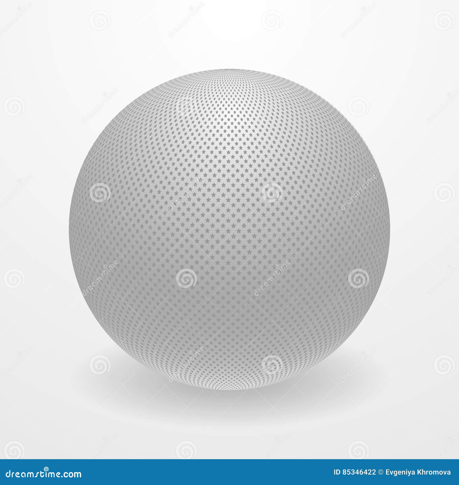 Realistic 3d White Sphere with a Pattern Stock Vector - Illustration of ...