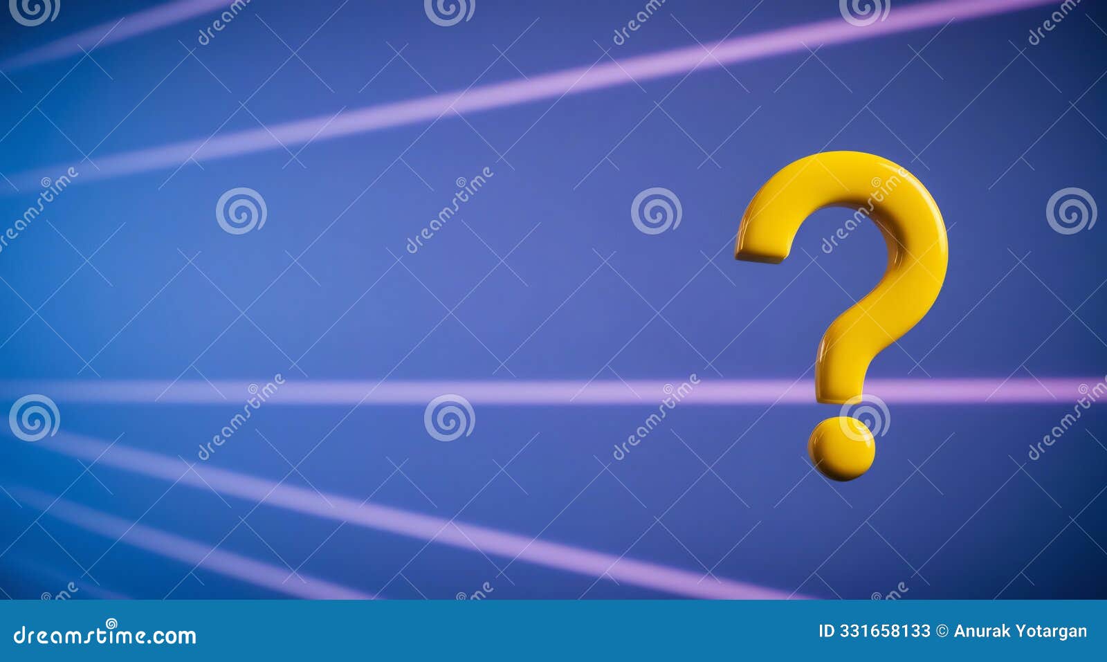 Realistic 3d Yellow Question Mark Vector Illustration Stock ...