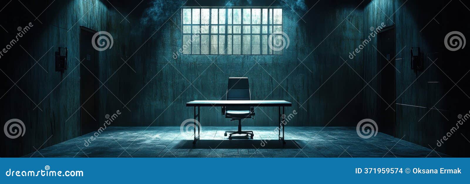 The Interrogation Chair. An Old Chair In A Concrete Basement. Royalty ...