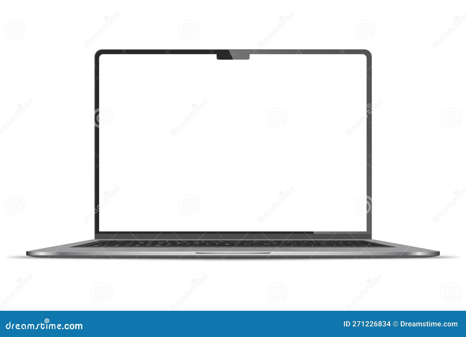 Realistic Darkgrey Notebook With Transparent Screen Isolated. Laptop ...