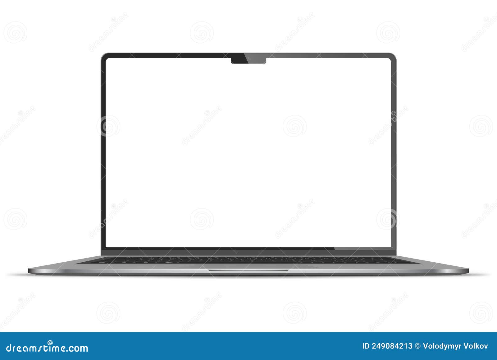 Realistic Darkgrey Notebook with Transparent Screen Isolated. New ...