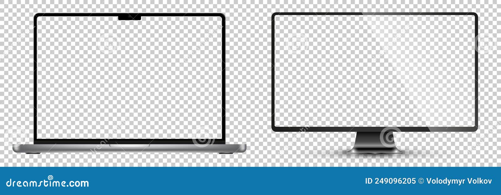 Realistic Darkgrey Notebook With Transparent Screen Isolated. 16 Inch ...