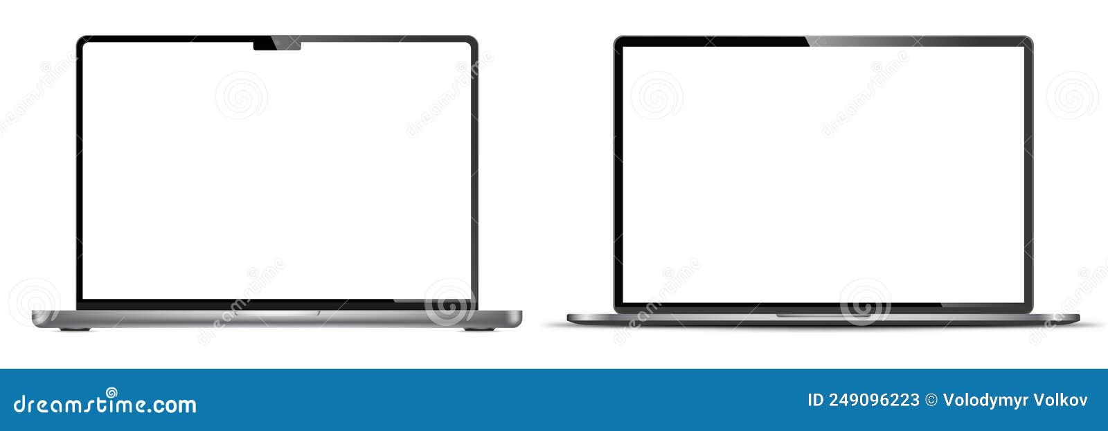 Realistic Darkgrey Notebook with Transparent Screen Isolated. New ...