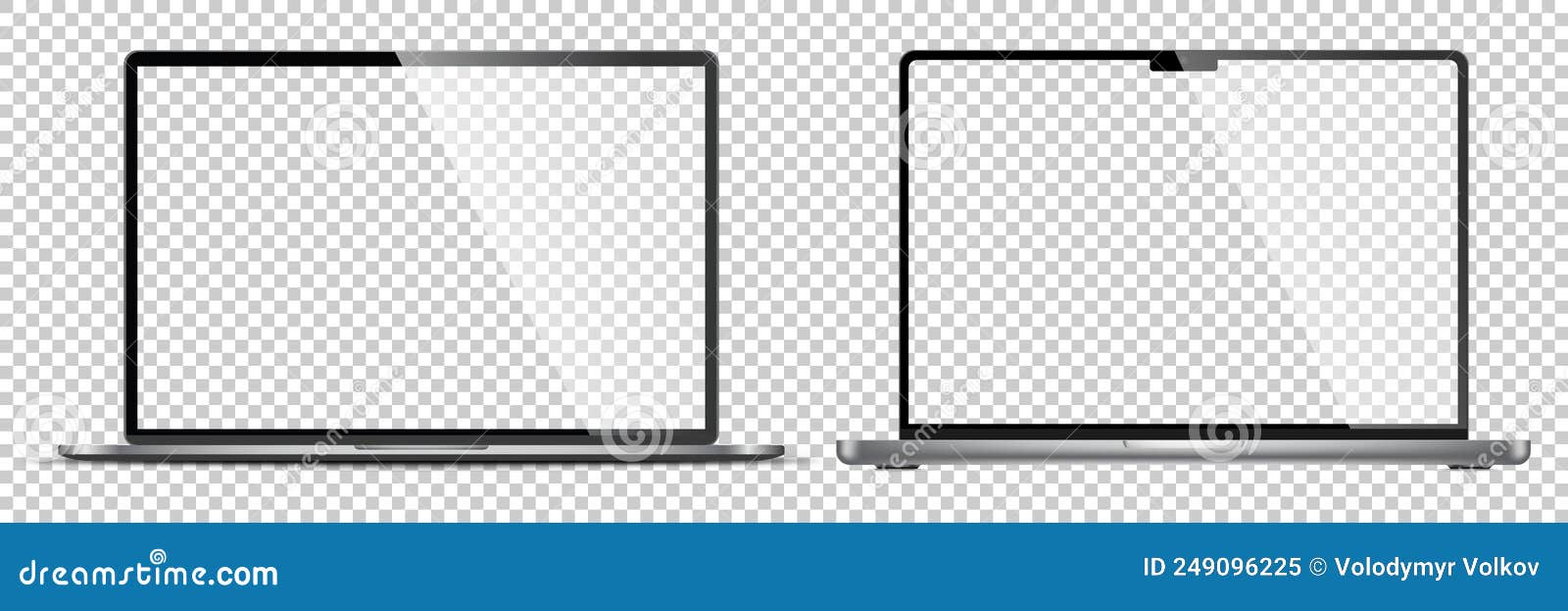 Realistic Darkgrey Notebook With Transparent Screen Isolated. 16 Inch ...