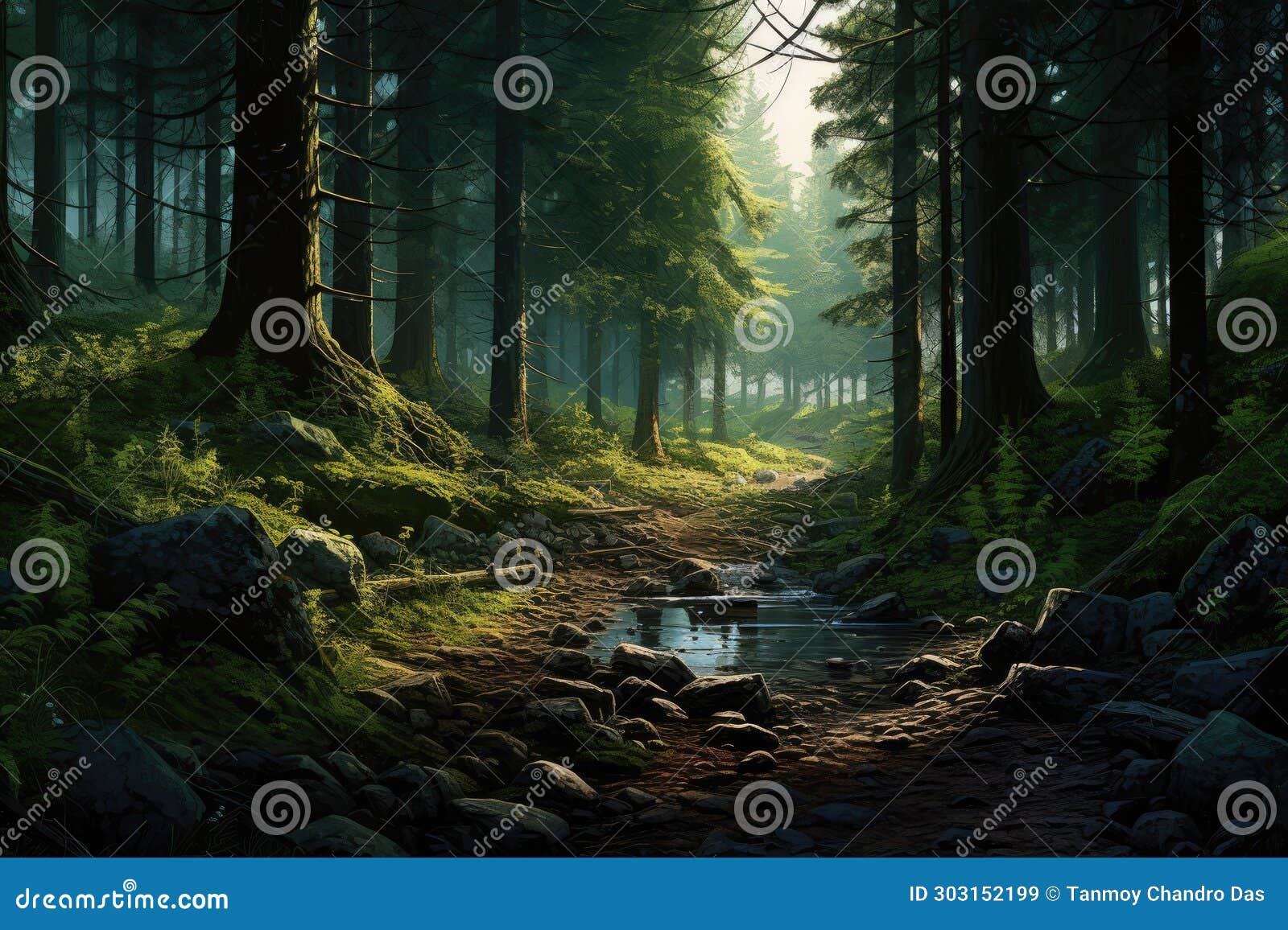 Realistic Deep Forest ,Deep Forest Fantasy Backdrop Concept Art ...