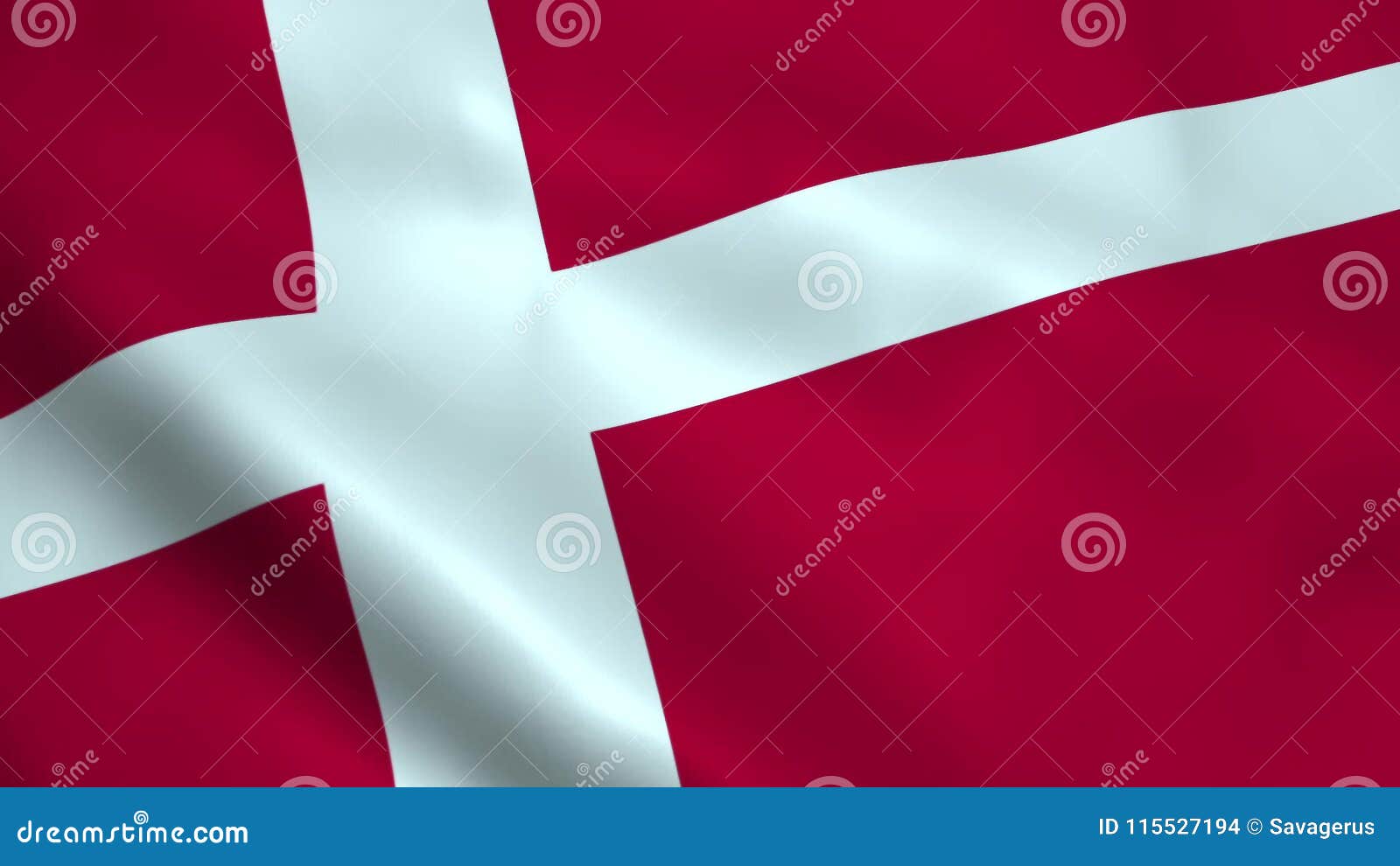 Realistic Denmark flag stock illustration. Illustration of icon - 115527194