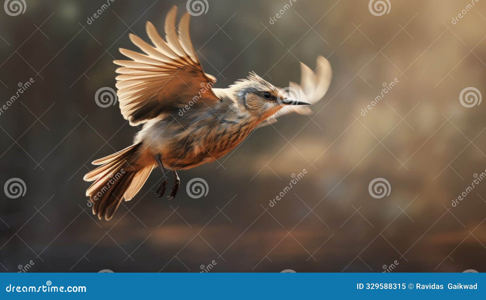 Realistic Depiction of Bird Soaring in the Sky Stock Illustration ...