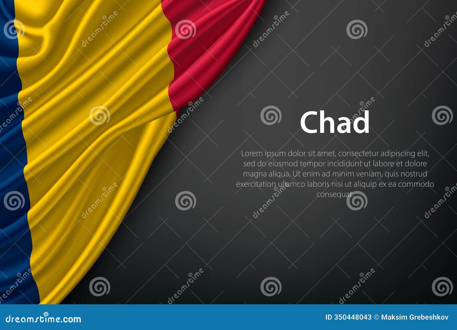 Chad Map With Flag In Magnifying Glass On Transparent Background ...