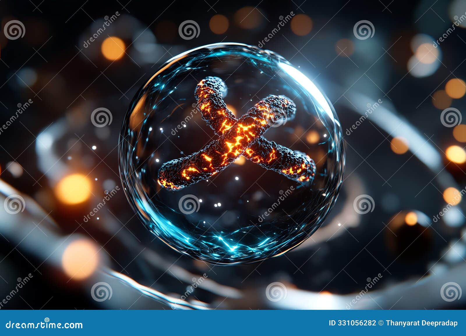 Chromosome DNA Structure Medicine Concept. Low Poly Polygonal Triangle ...