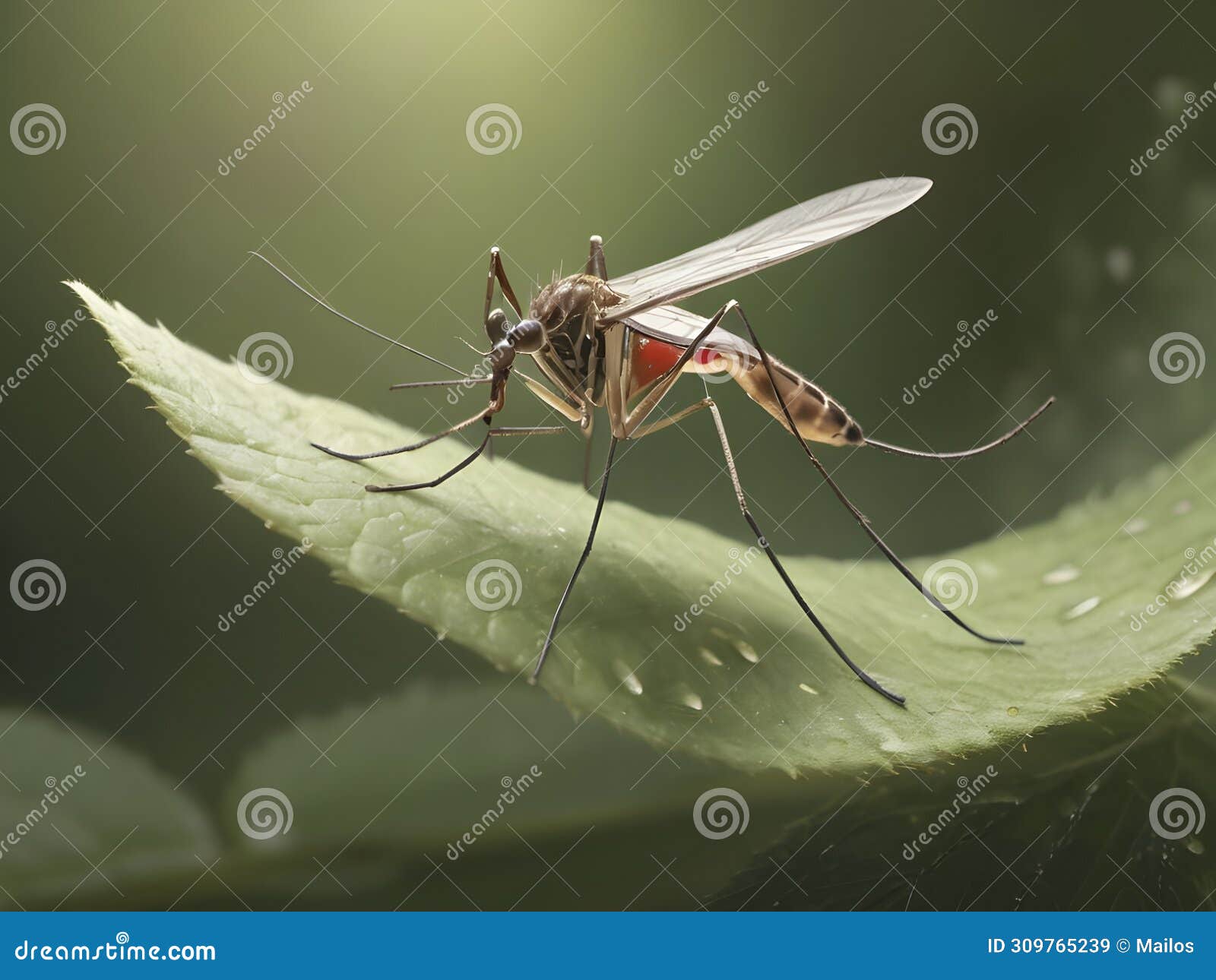 A Realistic Depiction of Mosquito Spots in the Scene Stock Image ...