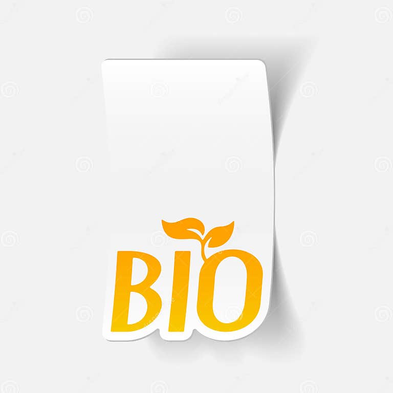 Realistic Design Element: Bio Sign Stock Vector - Illustration of note ...