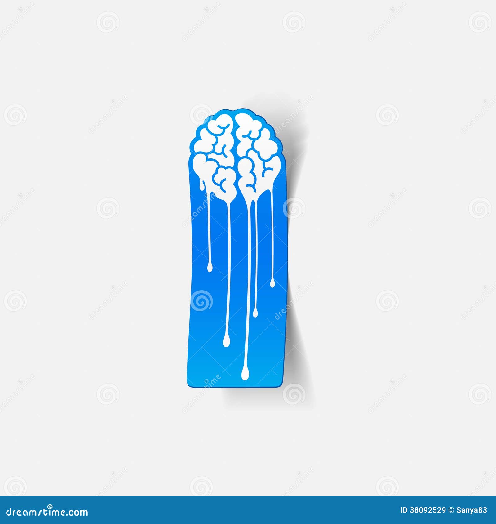 Realistic Design Element: Brain Drop Stock Vector - Illustration of ...