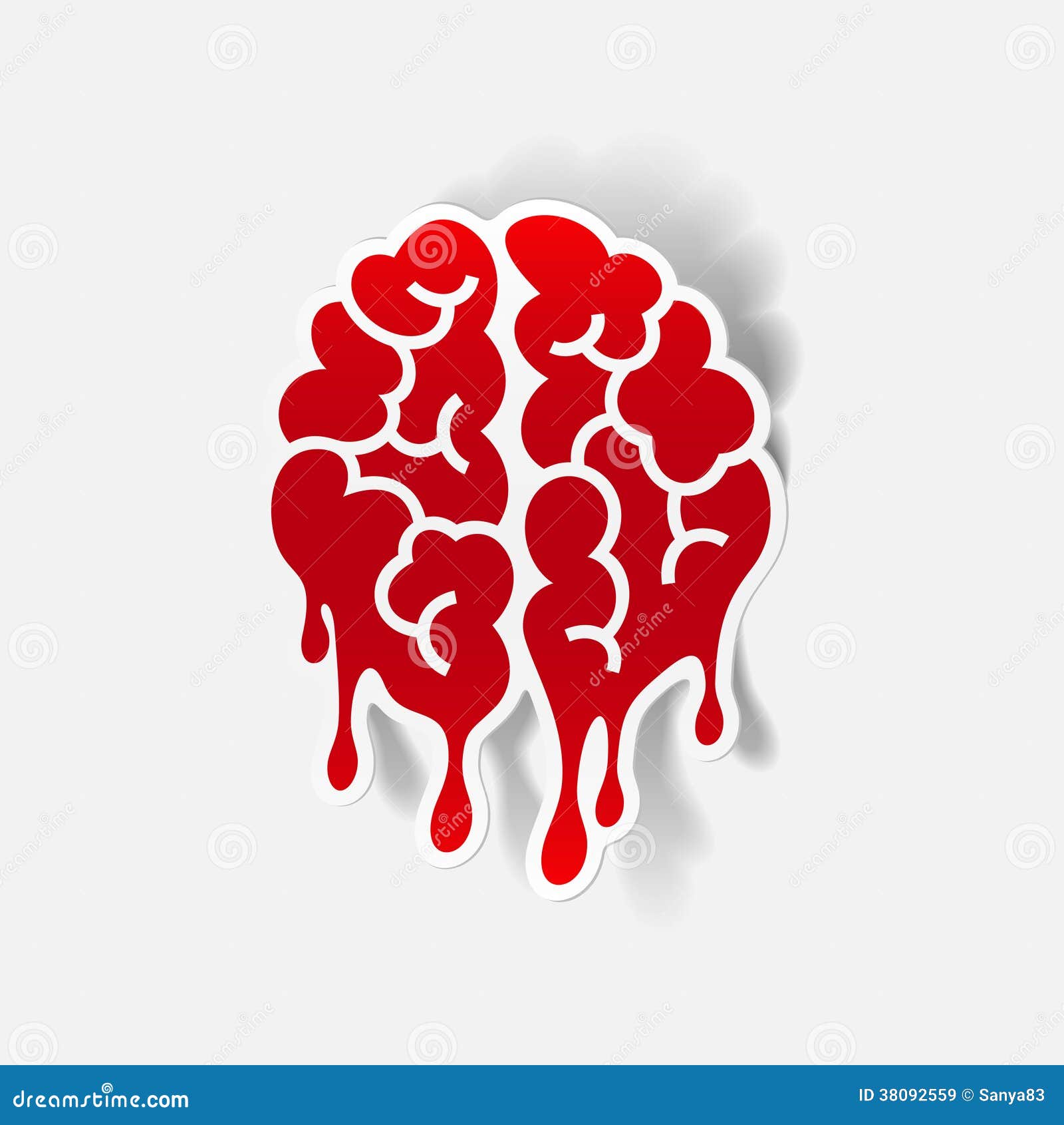 Realistic Design Element: Brain Drop Stock Vector - Illustration of ...