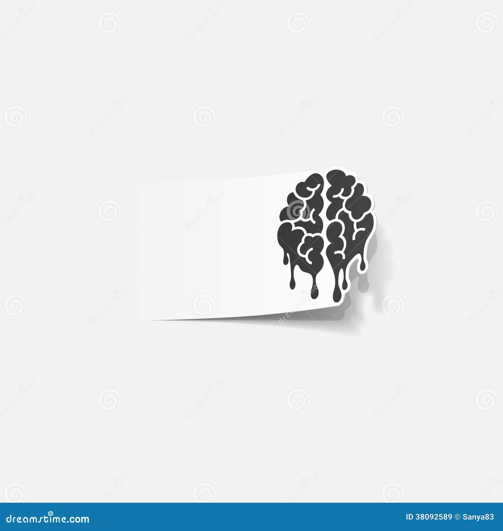 Realistic Design Element: Brain Drop Stock Vector - Illustration of ...