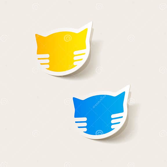 Realistic Design Element: Cat Stock Vector - Illustration of element ...