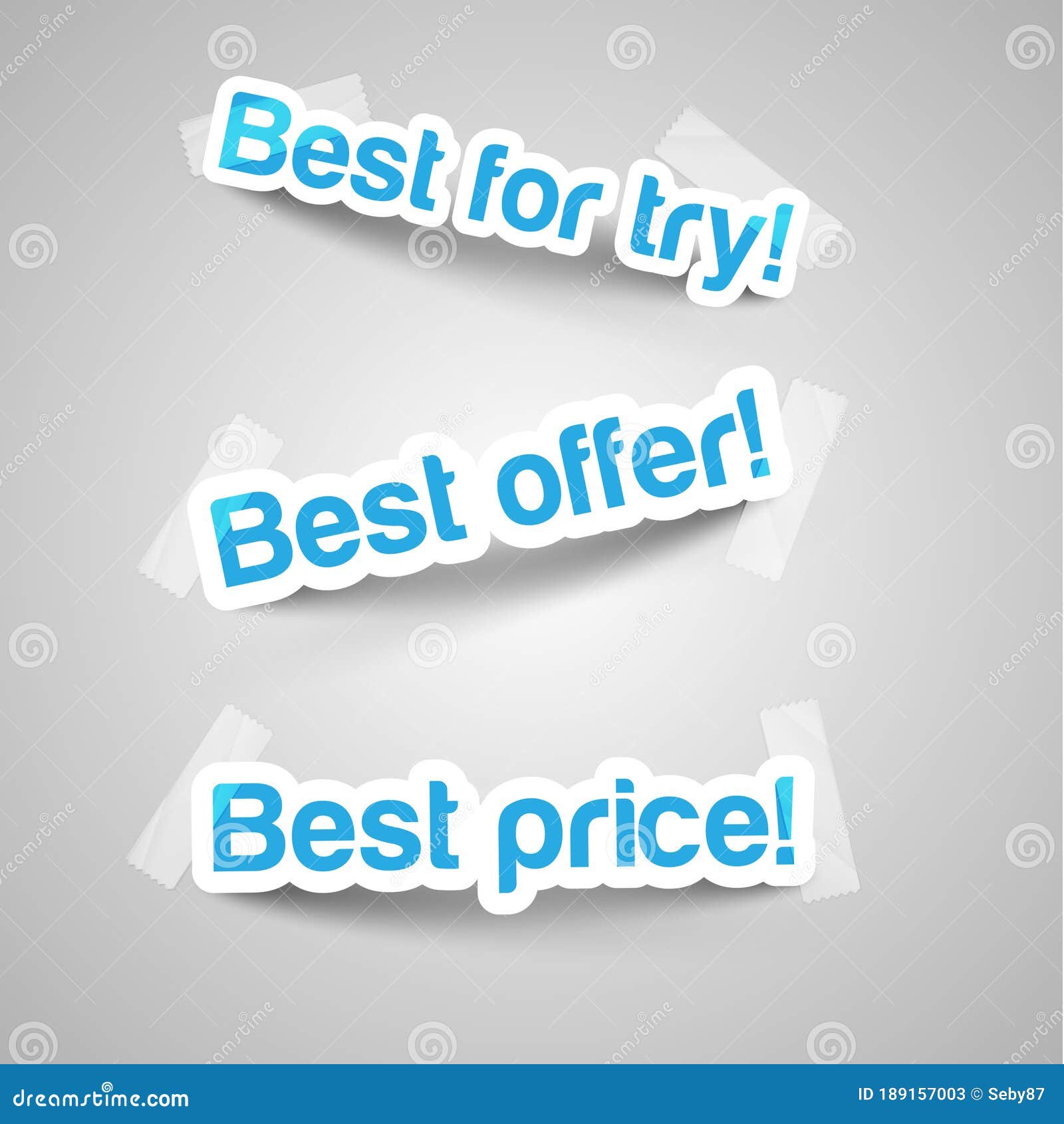 Realistic Design Elements Stickers Stock Vector - Illustration of ...