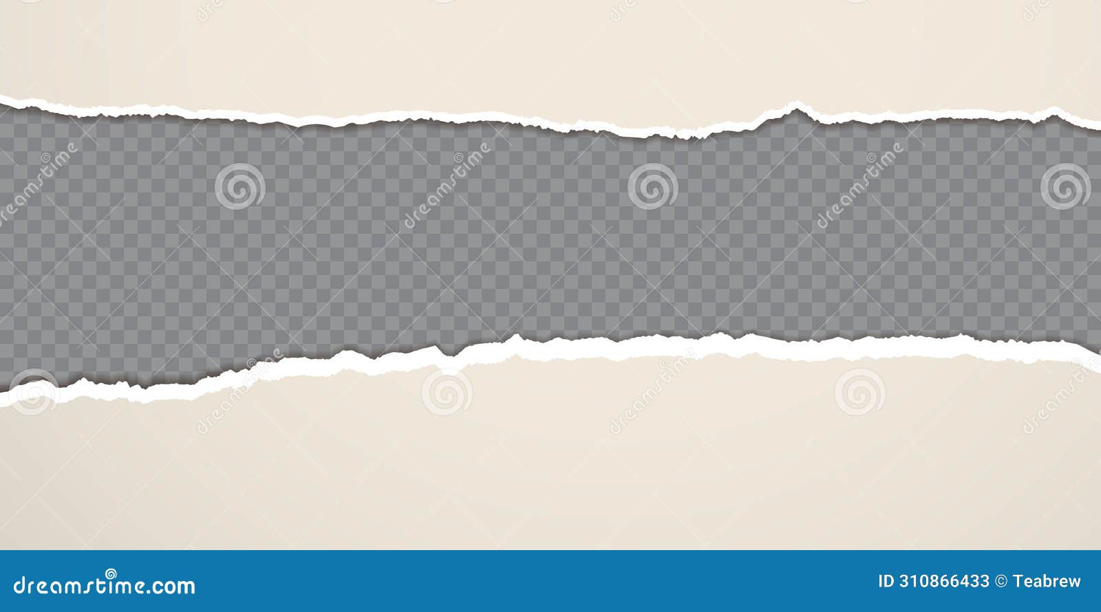 Vector Craft Beige Paper with Ripped Edges. Stock Vector - Illustration ...