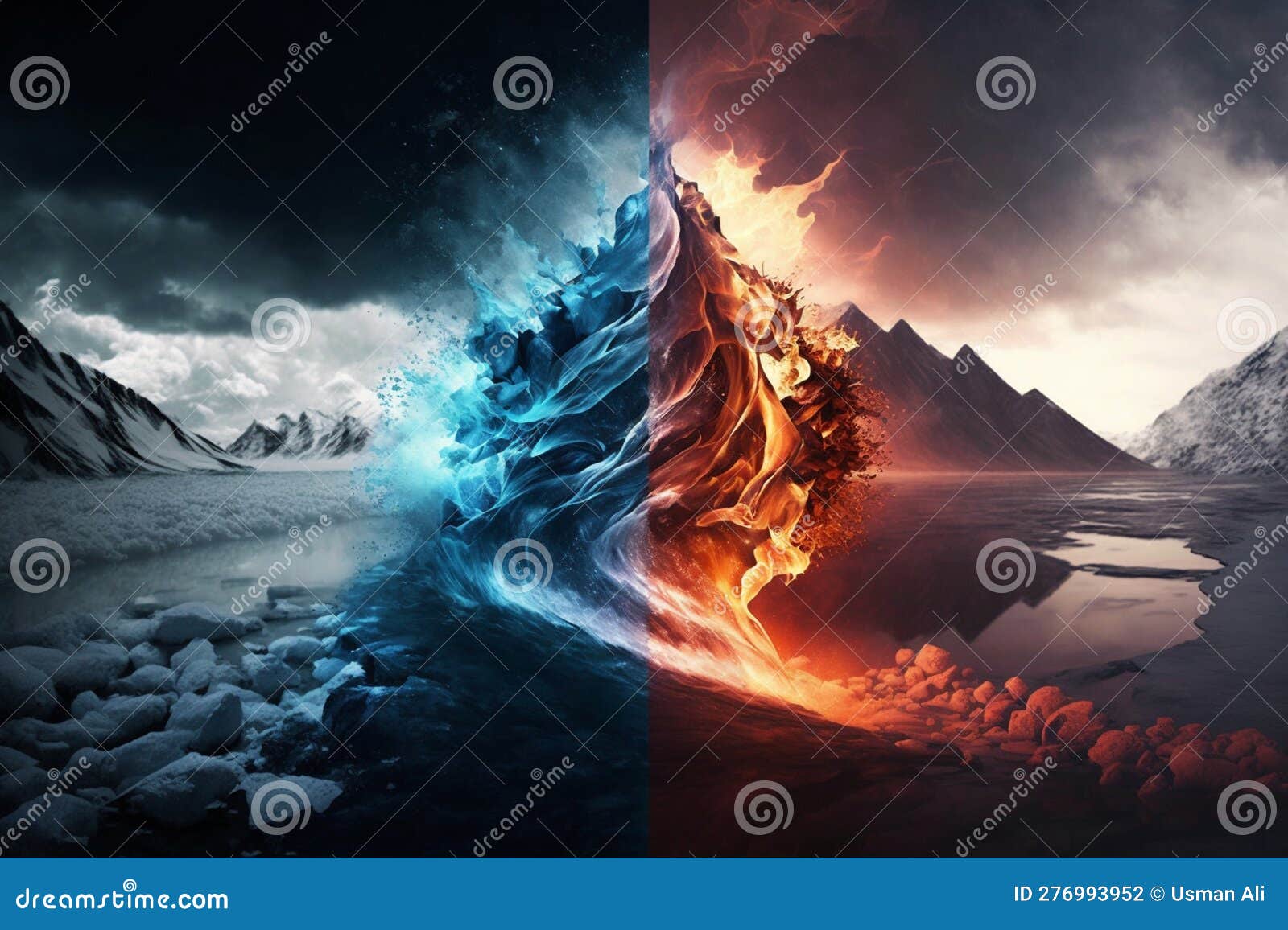 A Realistic Desktop Background Portrays the Interplay between Fire and ...