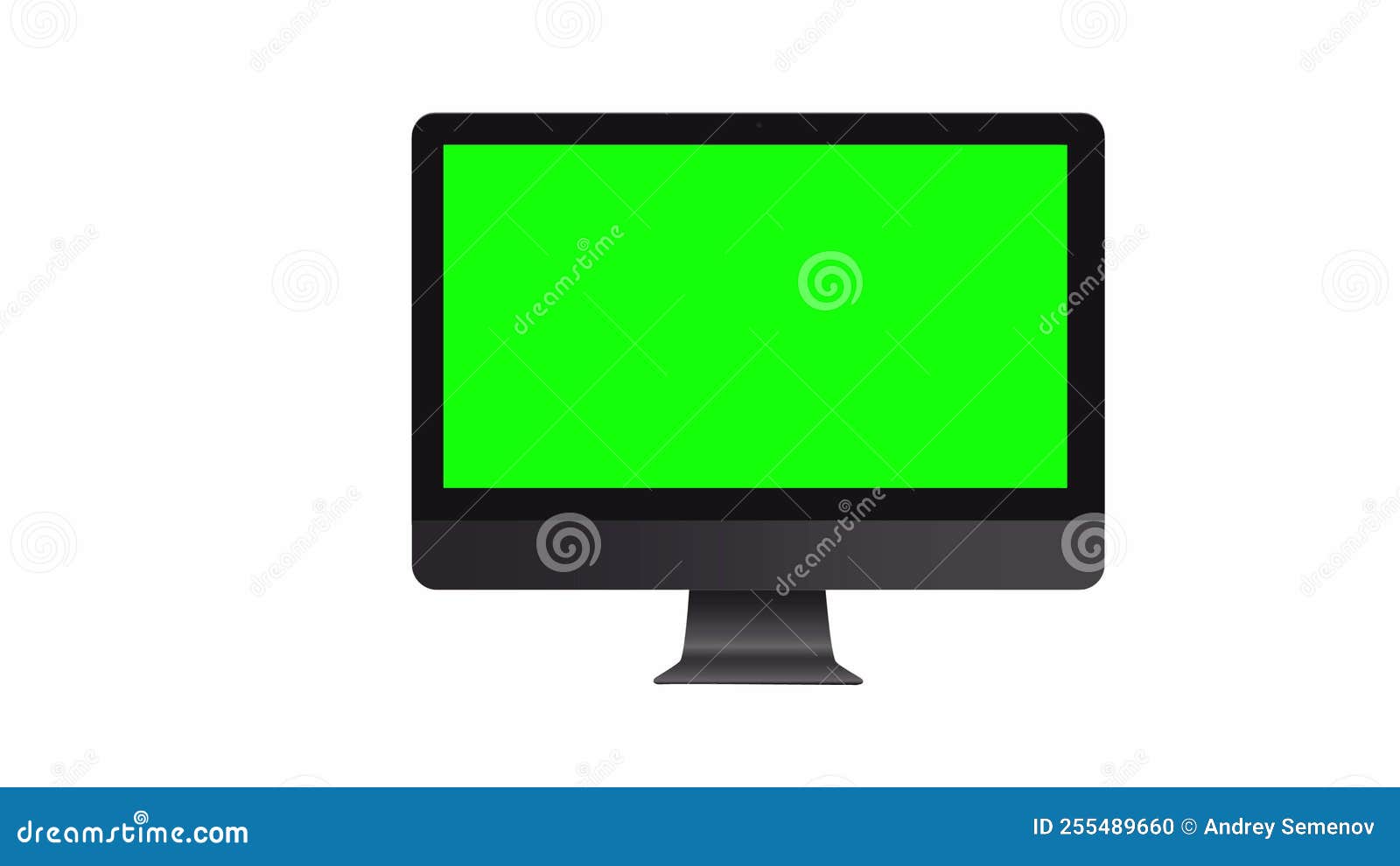 Realistic Desktop Computer with Empty Screen on Transparent Background ...