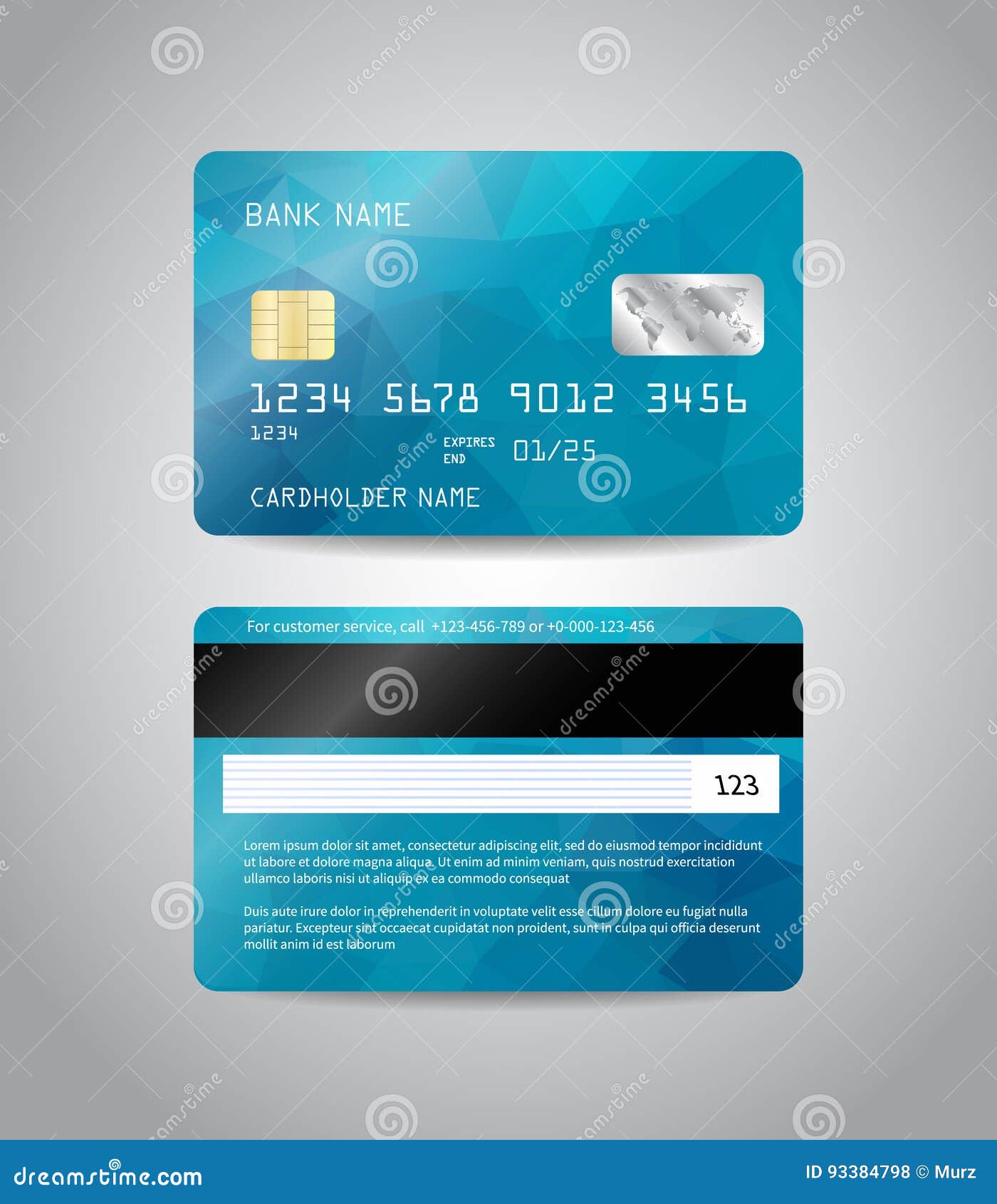 Realistic Detailed Credit Card Stock Vector - Illustration of income ...