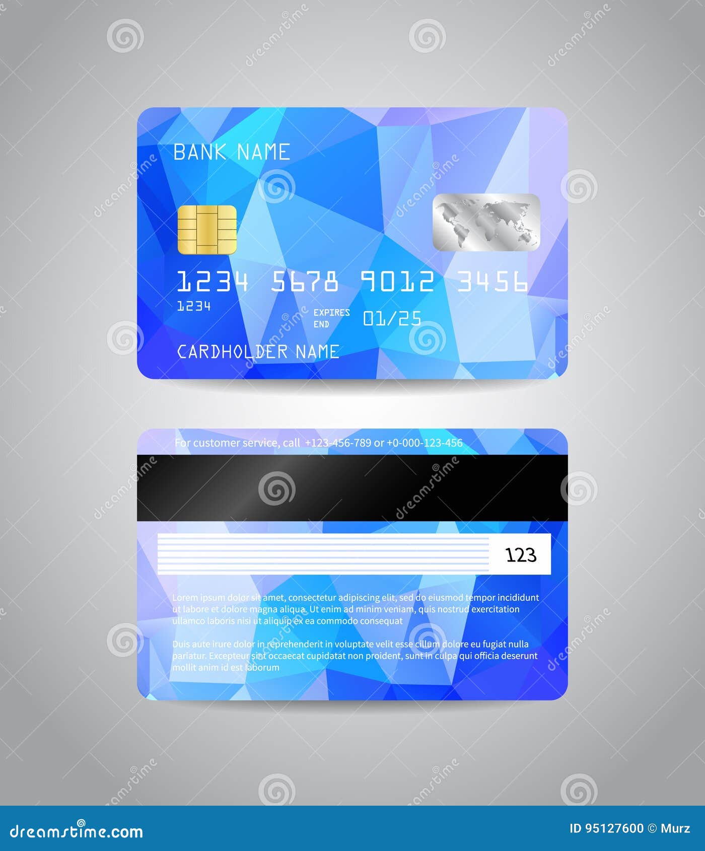 Realistic Detailed Credit Card Stock Vector - Illustration of bank ...