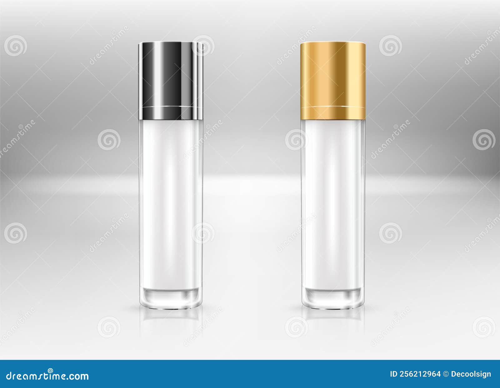 Realistic Detailed 3d Blank Perfume Bottle Empty Template Mockup Set ...