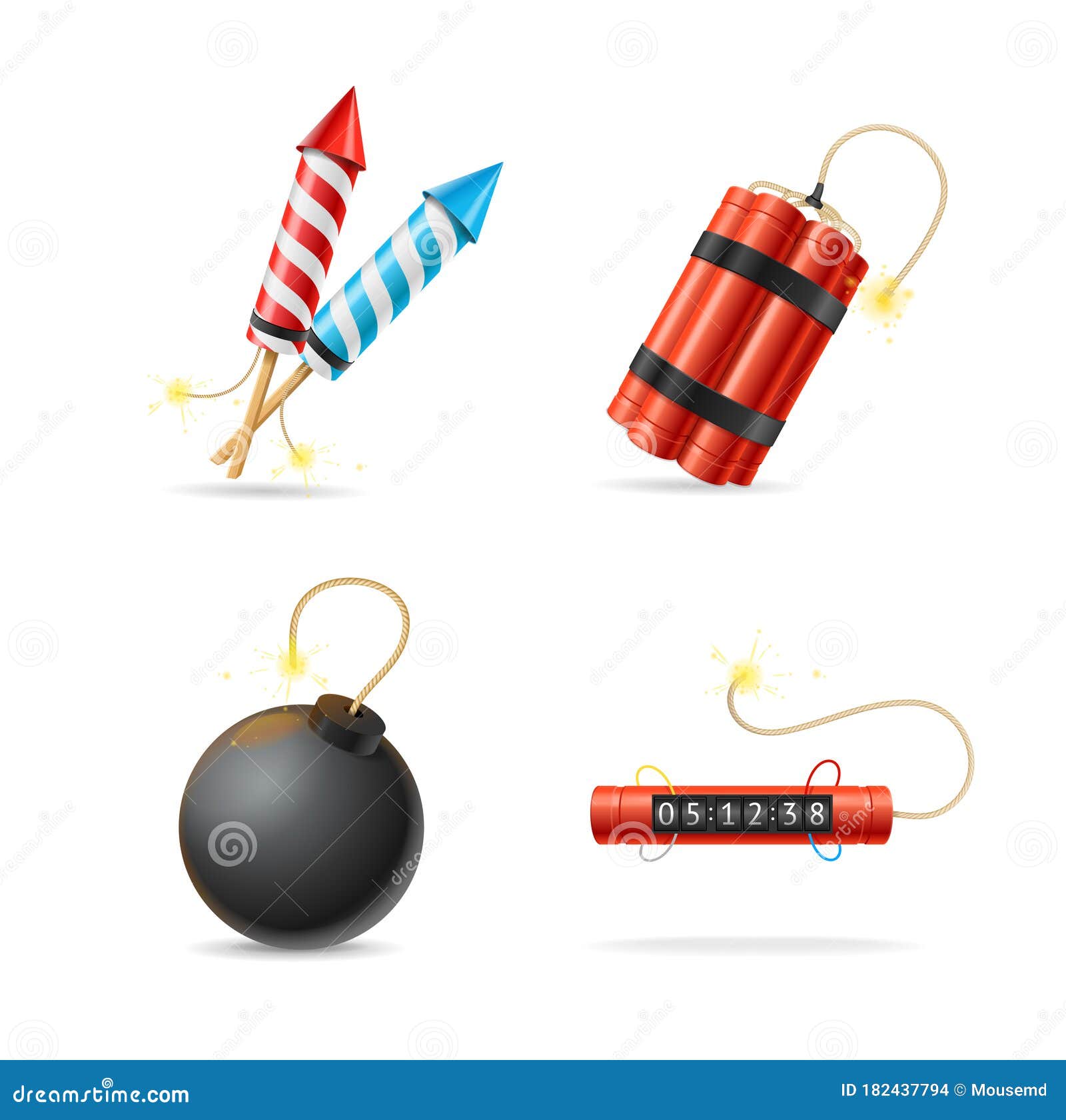 Realistic Bomb Explosion. Fire Explosions Effect, Light And Steam ...