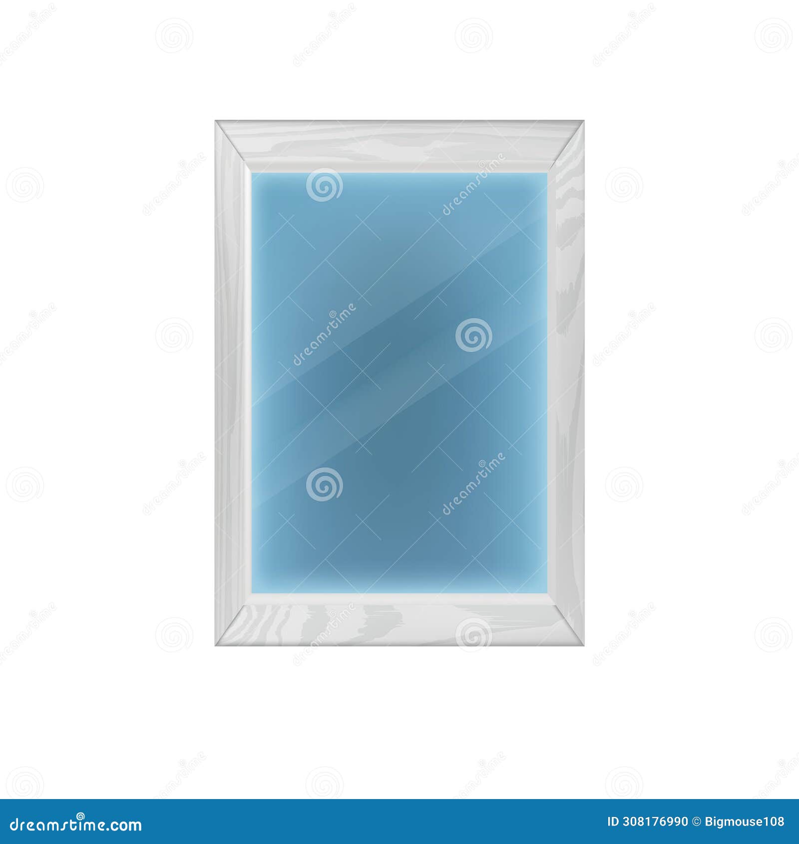 Realistic Detailed 3d Mirror Rectangular Reflective Surface. Vector ...