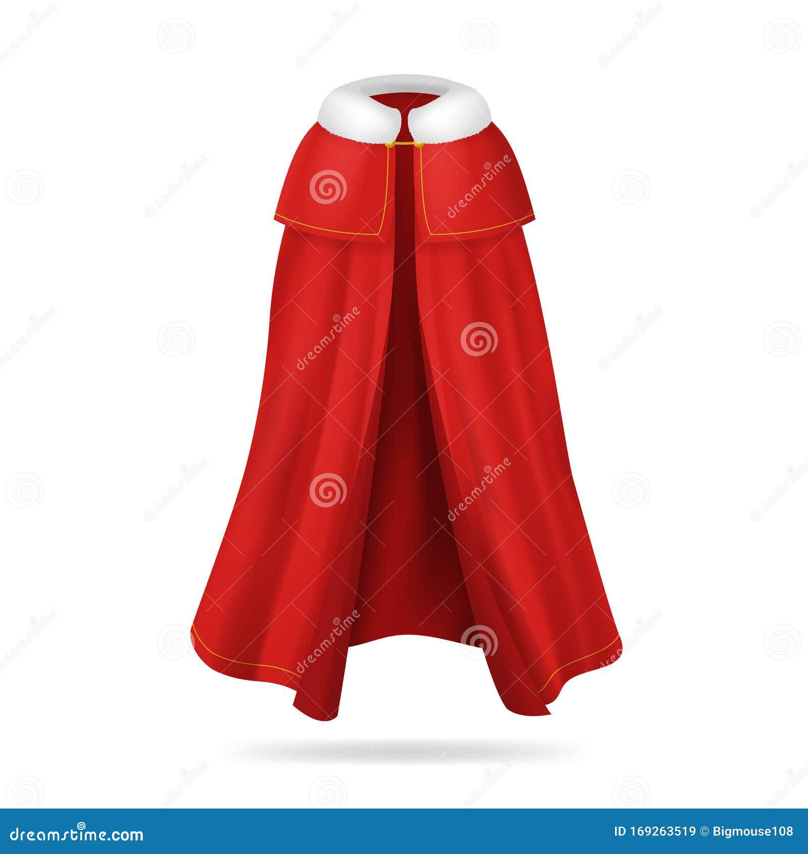 Realistic Detailed 3d Red Cape King. Vector Stock Vector - Illustration ... Realistic Detailed 3d Red Cape King. Vector Stock Vector - Illustration ...