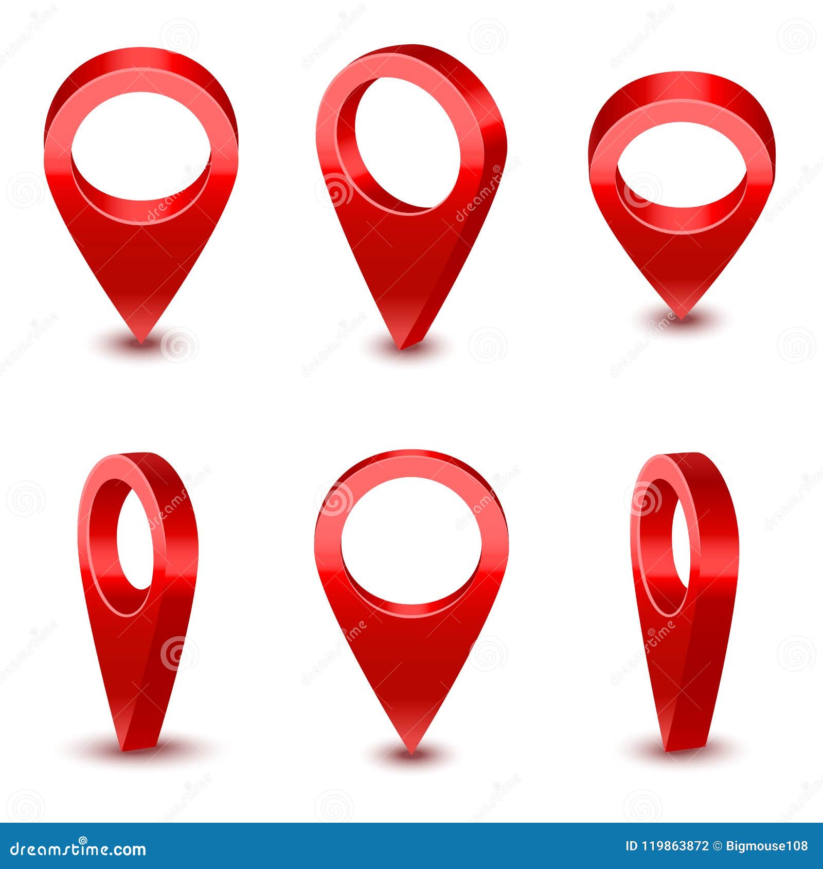 Realistic Detailed 3d Red Map Pointer Pin Set. Vector Stock Vector ... Realistic Detailed 3d Red Map Pointer Pin Set. Vector Stock Vector ...