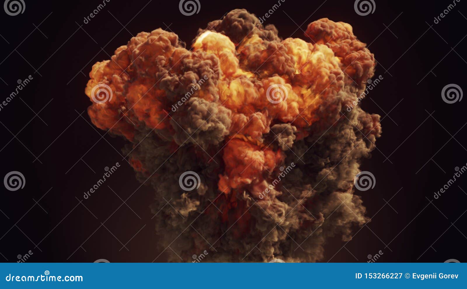 Realistic, Detailed 3d Render of Big, Powerful Blast Stock Illustration ...