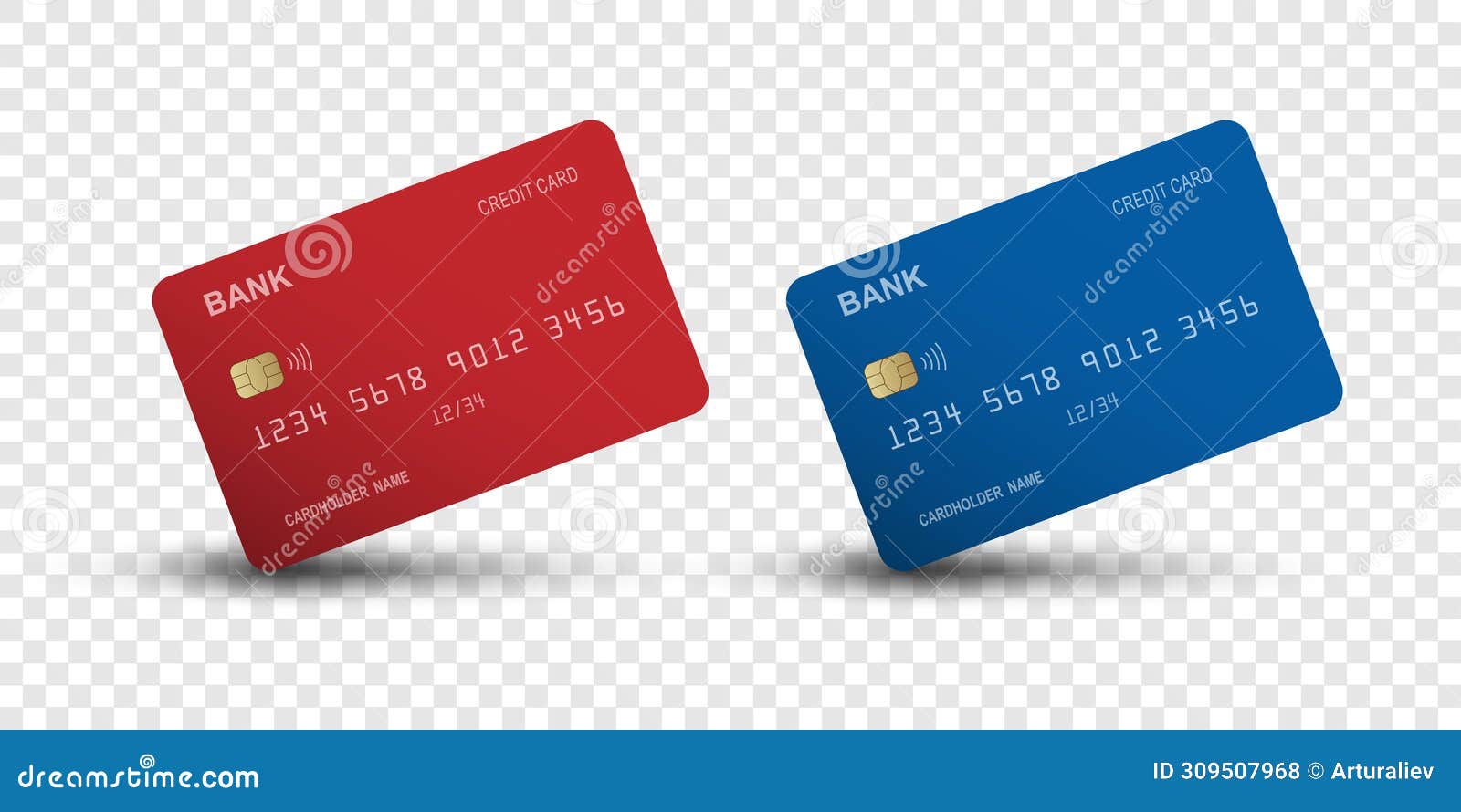 Realistic Detailed 3d Style Different Credit Debit Cards Mockups Stock ...