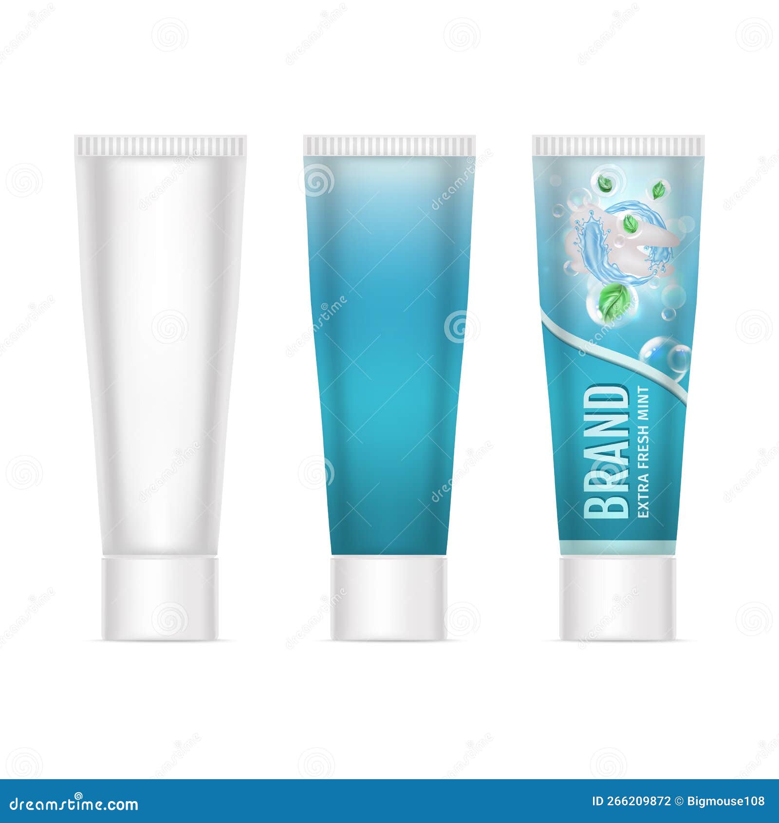 Realistic Detailed 3d Tube of Toothpaste Set . Vector Stock Vector ...