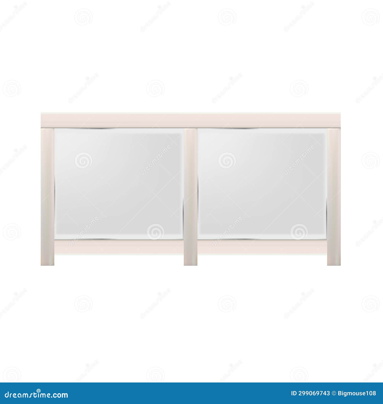 Realistic Detailed 3d White Fence Rail. Vector Stock Illustration ... Realistic Detailed 3d White Fence Rail. Vector Stock Illustration ...