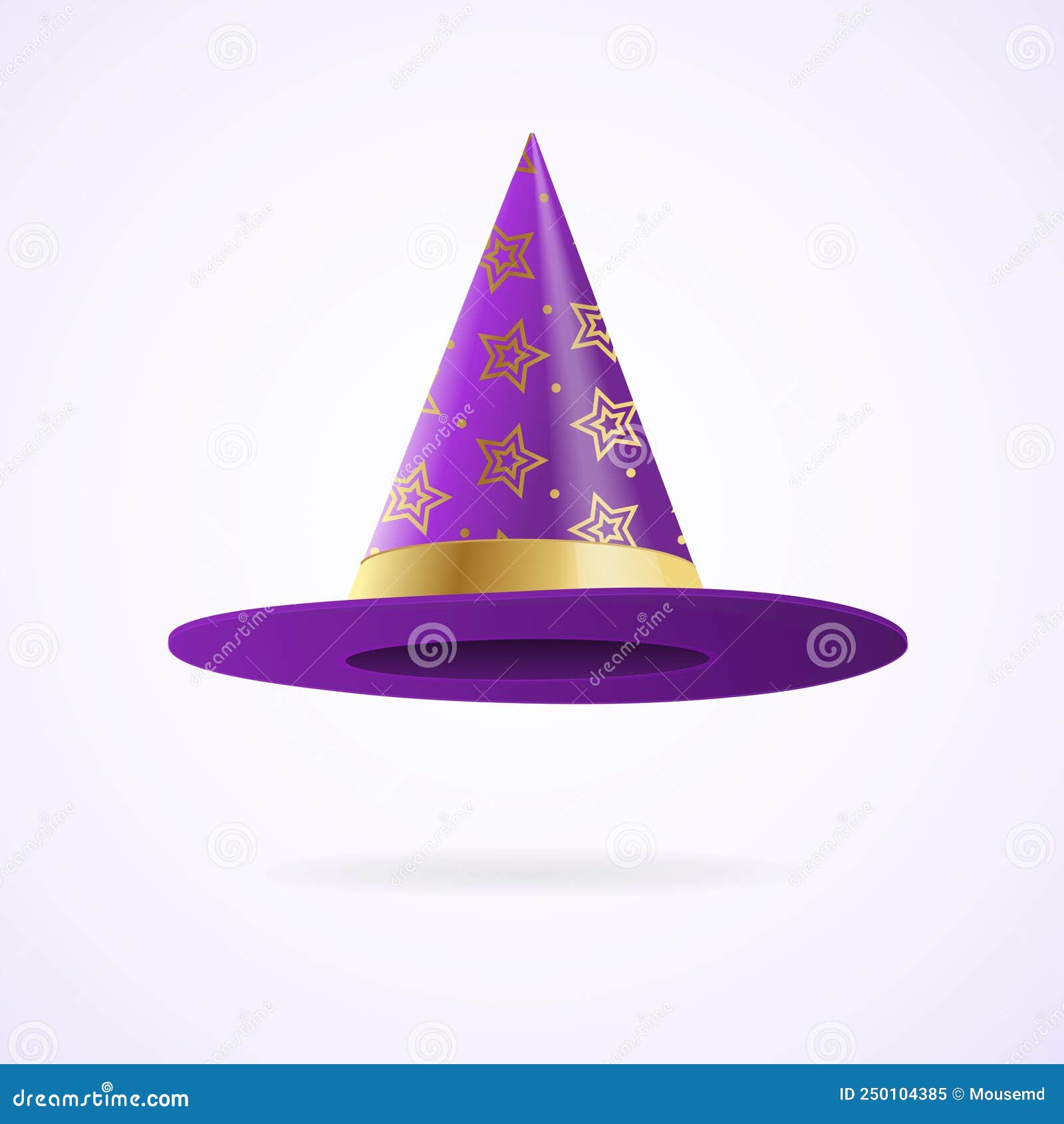 Realistic Detailed 3d Witch and Wizards Hat. Vector Stock Vector ...