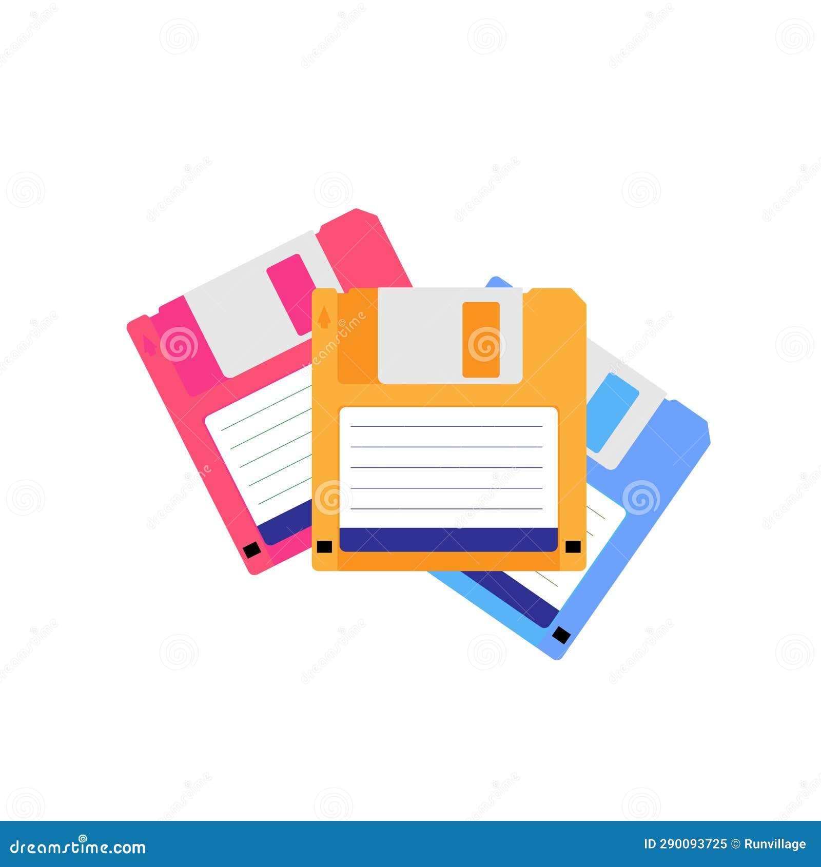 Realistic Detailed Floppy-disk, Retro Object Storage Illustratio Stock ...