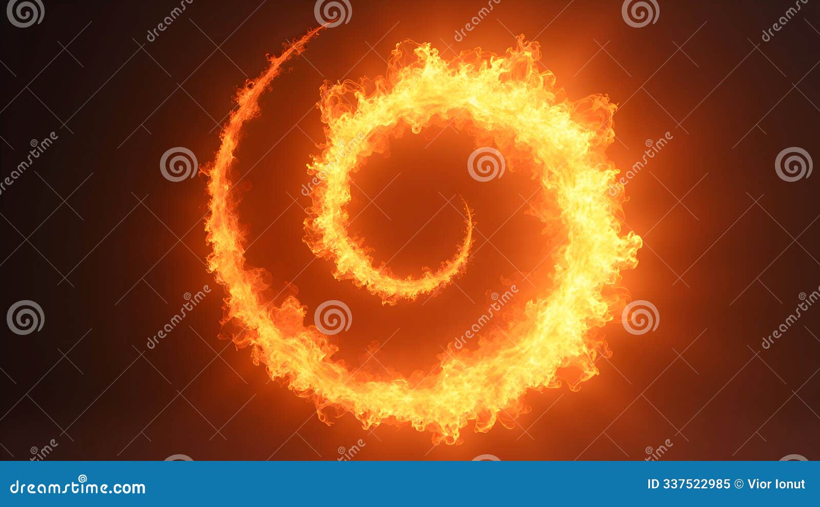 Fire Spiral Colorful Background. Volcano Vent, Hellfire Pattern Royalty ...