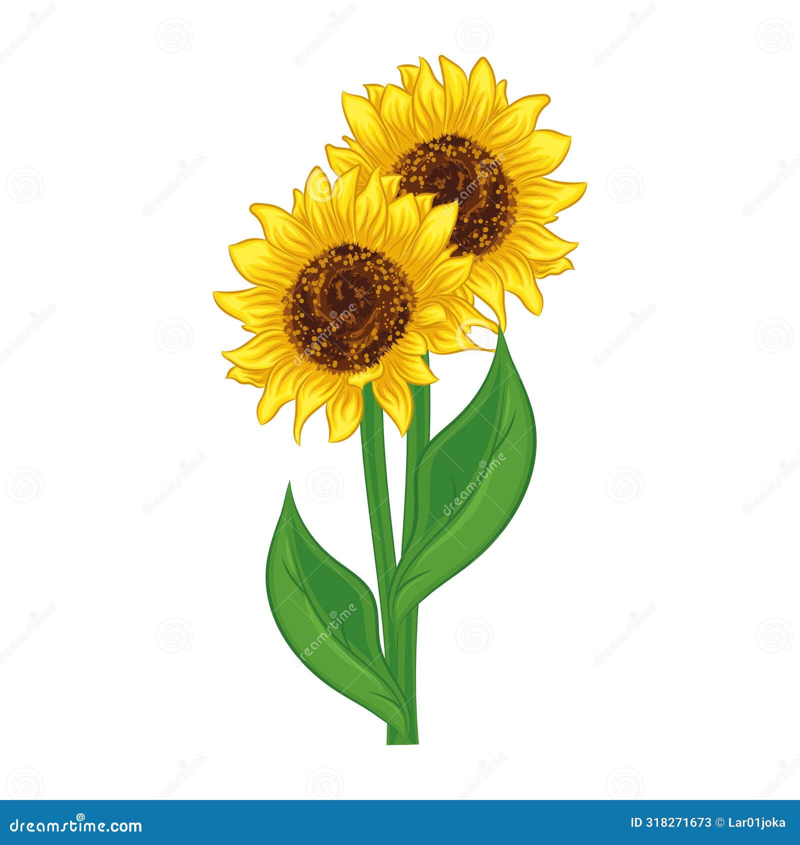 Realistic Detailed Sunflowers Bouquet Vector Stock Vector ...