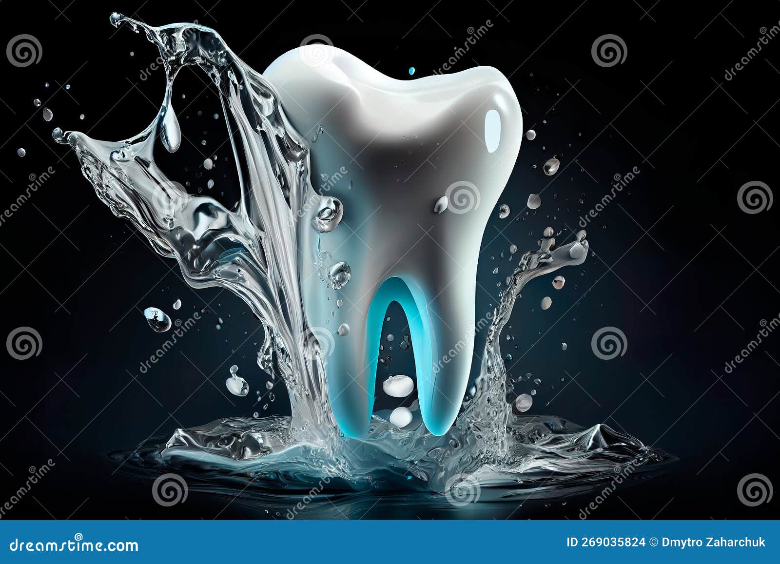 Realistic Detailed White Healthy Tooth.Generative AI Stock Illustration ...