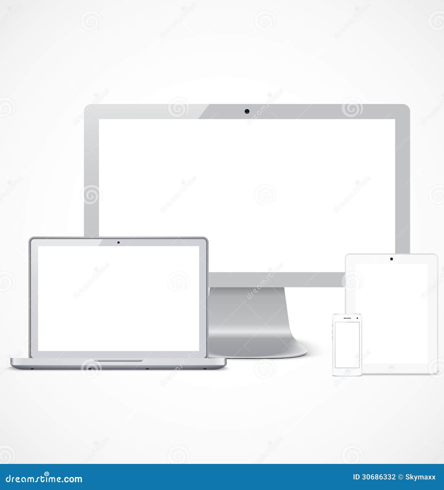 Realistic Devices Set Template Stock Vector - Illustration of digital ...