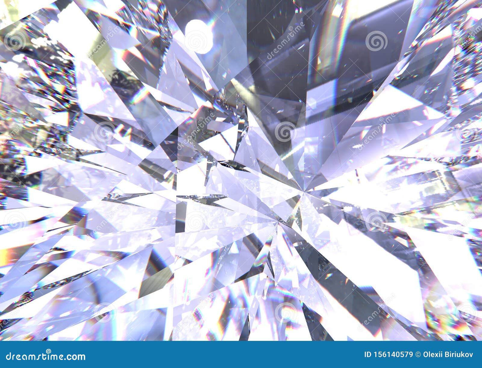 Realistic Diamond Texture Close Up. Blue Gem Stock Illustration ...