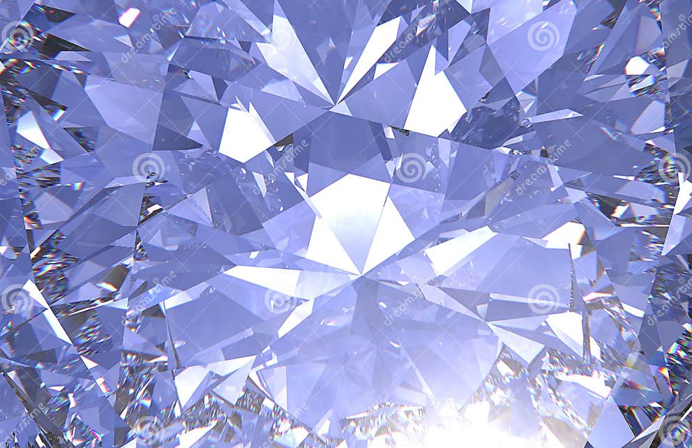Realistic Diamond Texture Close Up, 3D Render Stock Illustration ...