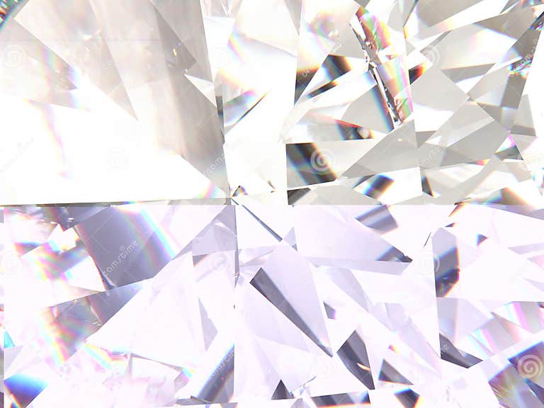 Realistic Diamond Texture Refracted Layers Macro, 3D Render Stock ...