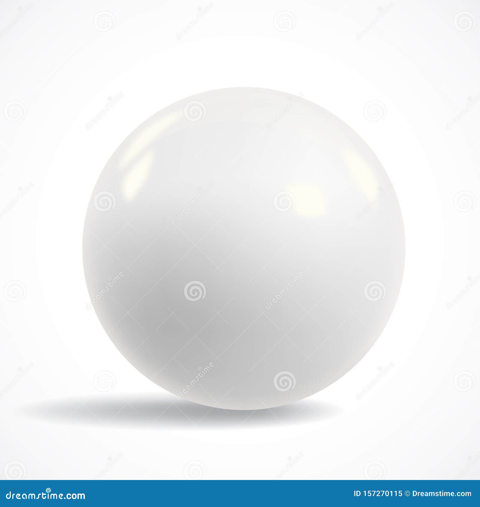 Realistic white sphere stock vector. Illustration of three - 157270115