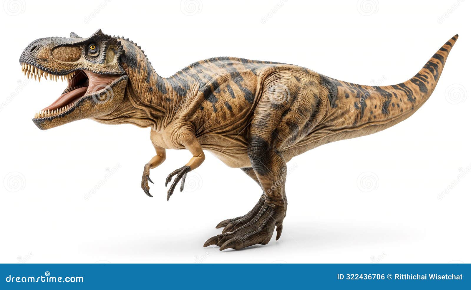 Realistic Dinosaur Model with Detailed Textures, Roaring with Open ...