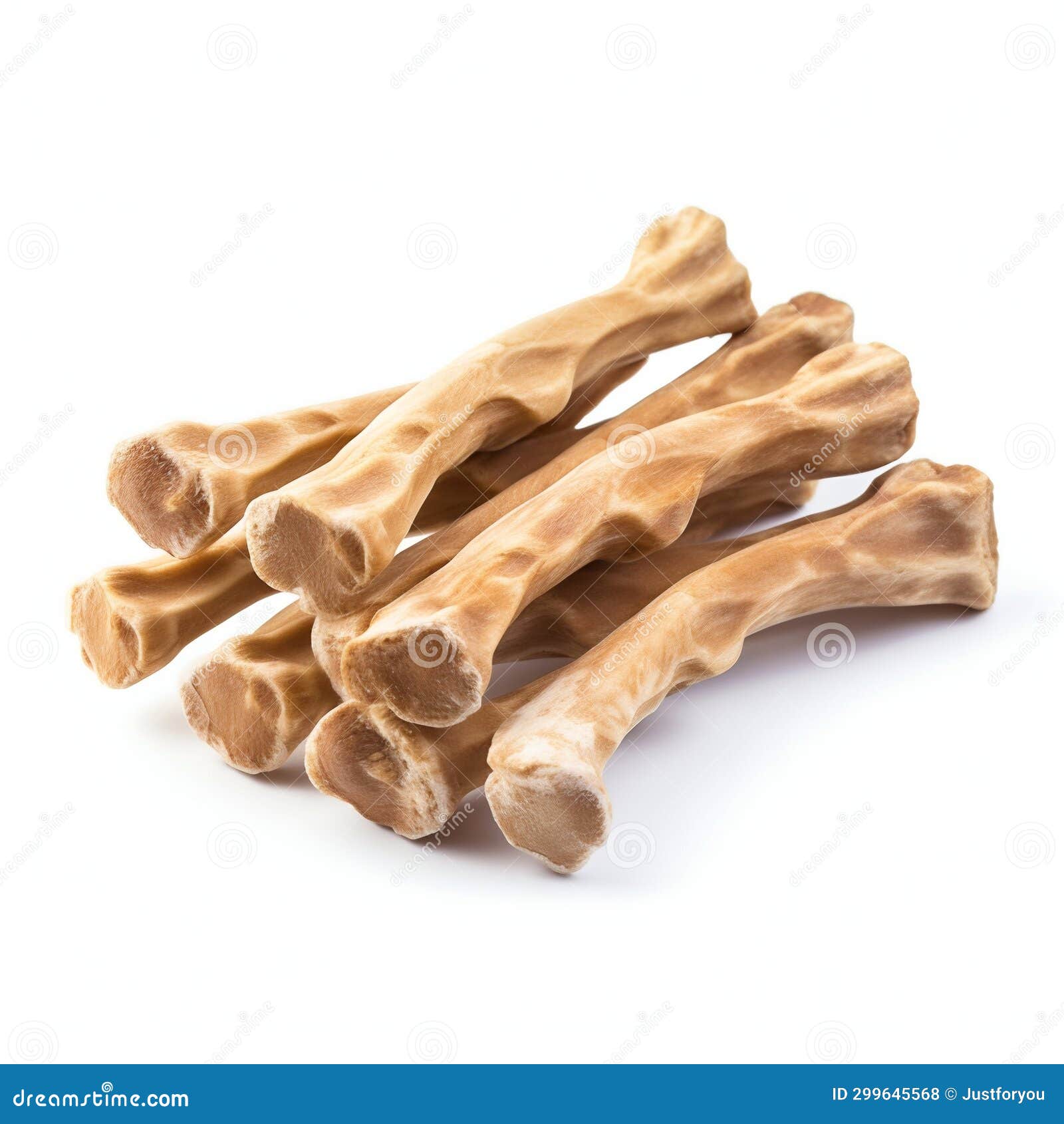 Realistic Dog Chew Bone Isolated on White Background. Generative Ai ...