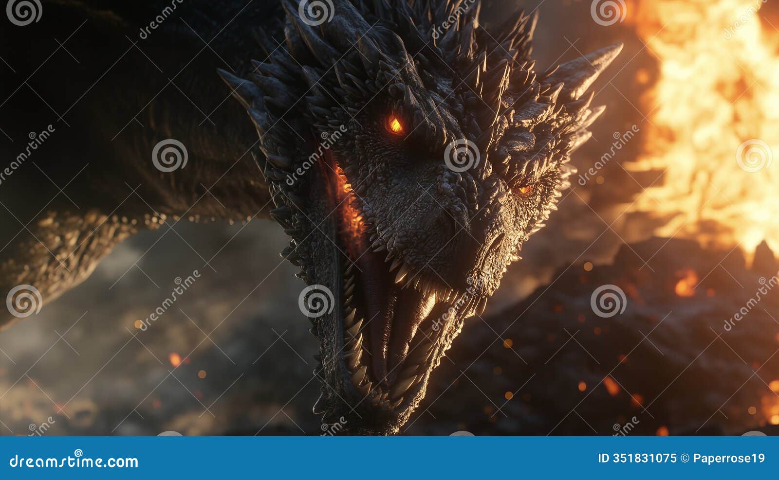 Realistic Dragon Figurine With Intricate Scales And Vibrant Colors ...